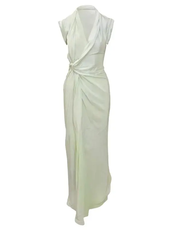 Victoria Beckham Asymmetric Twist Dress - Neutrals
