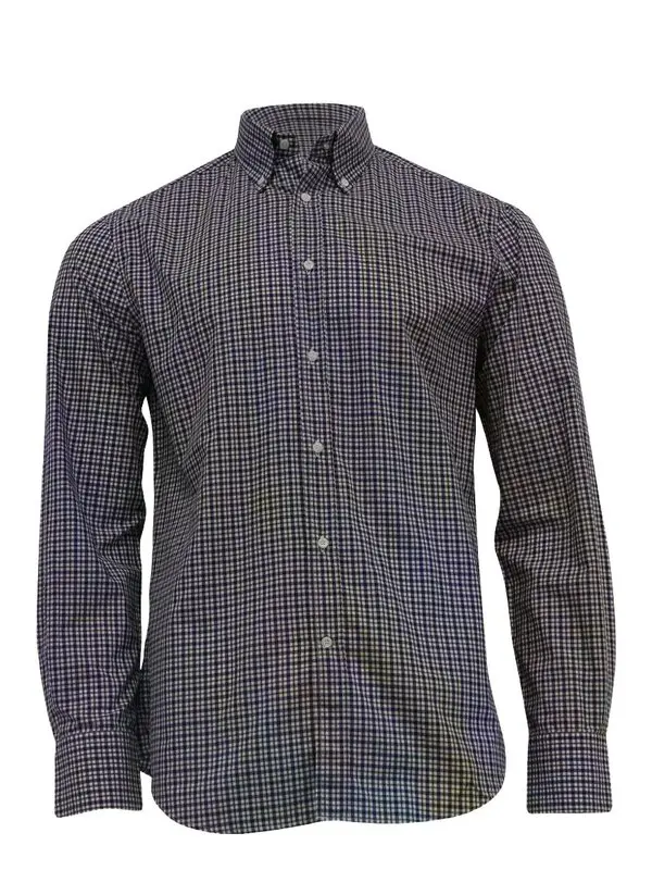 Brunello Cucinelli Check-pattern Buttoned Shirt - Blue