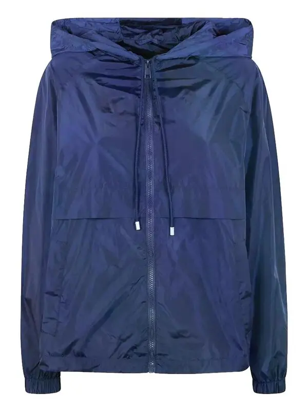 SEMICOUTURE Zip-up Hooded Jacket - Blue