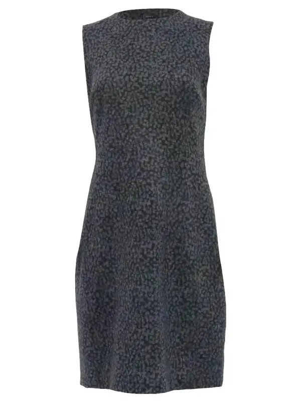 Akris Patterned Mini Shift Dress - Grey