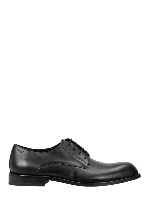 BOSS Leather Derby Shoes - Black