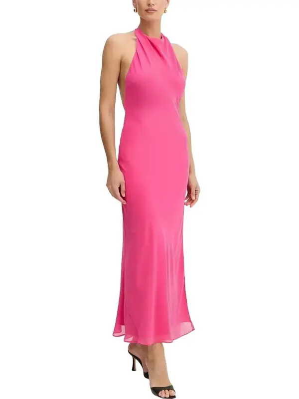 Bardot Similina Halterneck Maxi Dress - Pink