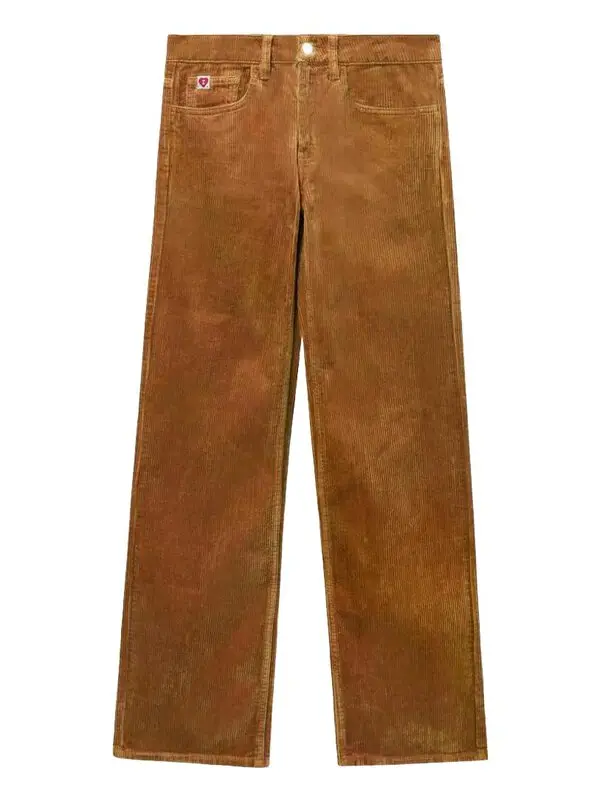 A BATHING APE Corduroy Straight Trousers - Brown