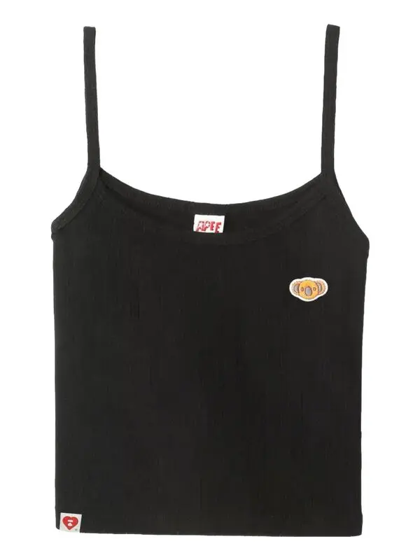 A BATHING APE Ribbed Camisole Top - Black