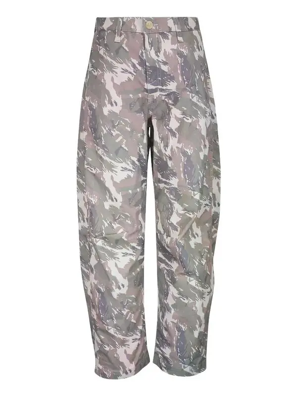 Ag Camouflage Cropped Jeans - Neutrals