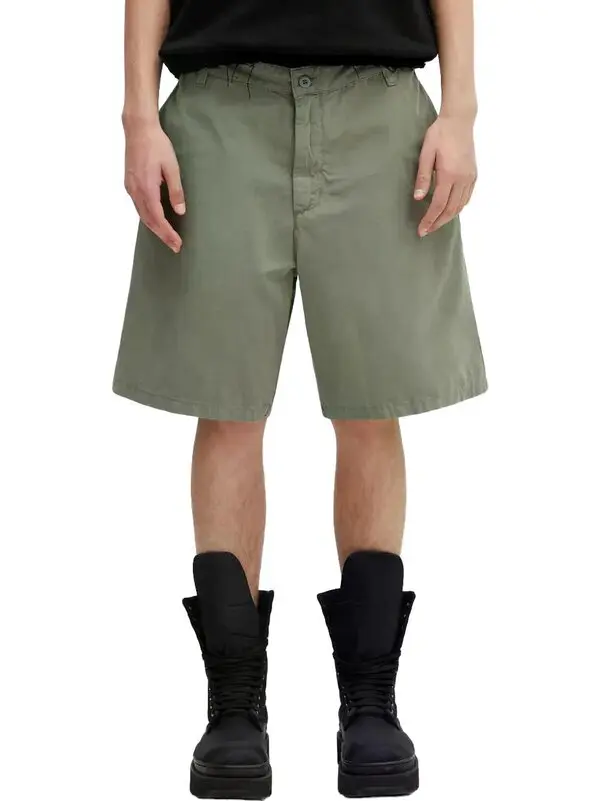 Carhartt Work In Progress Button-fastening Straight-leg Shorts - Green