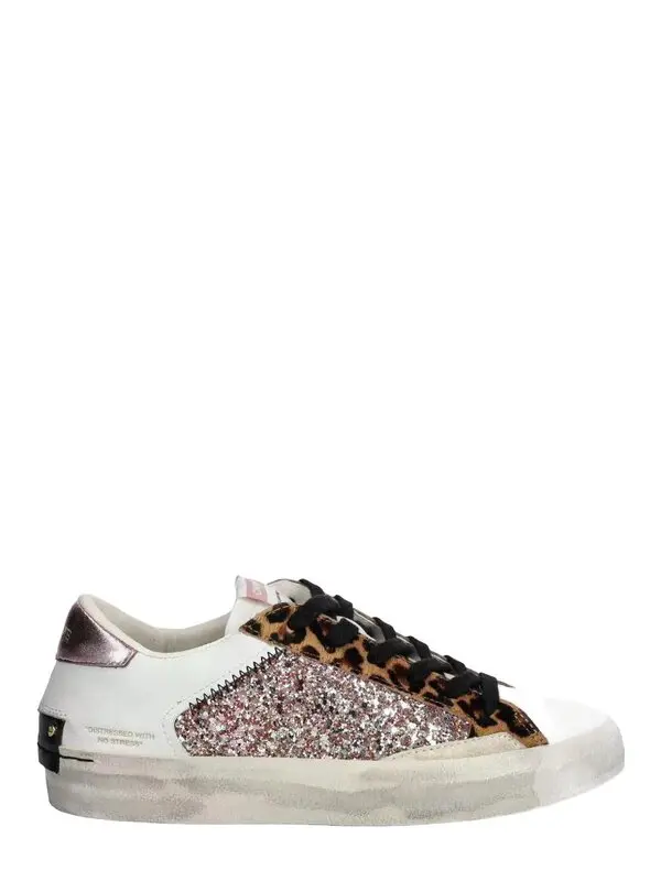 CRIME LONDON Leopard-print Sneakers - White