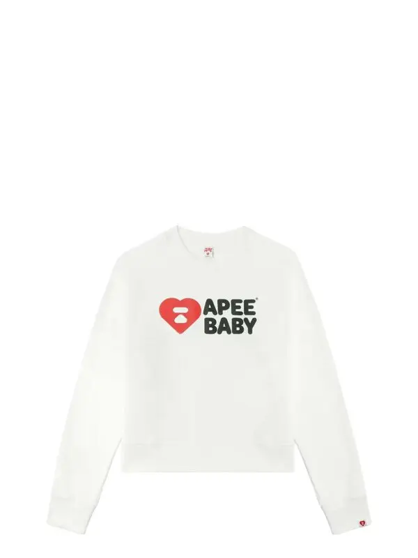 A BATHING APE Logo Baby Sweatshirt - White