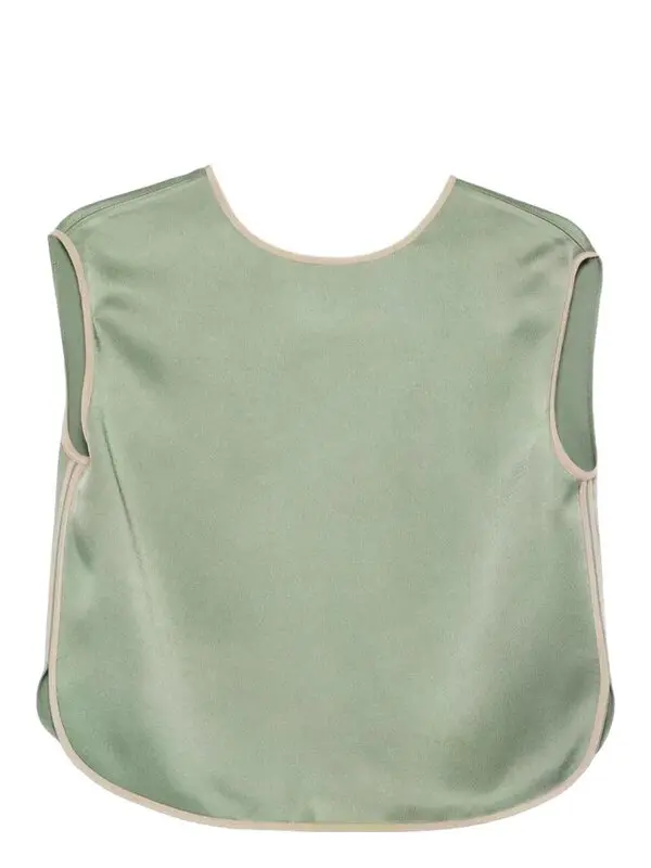 FORTE_FORTE Trimmed Sleeveless Blouse - Green