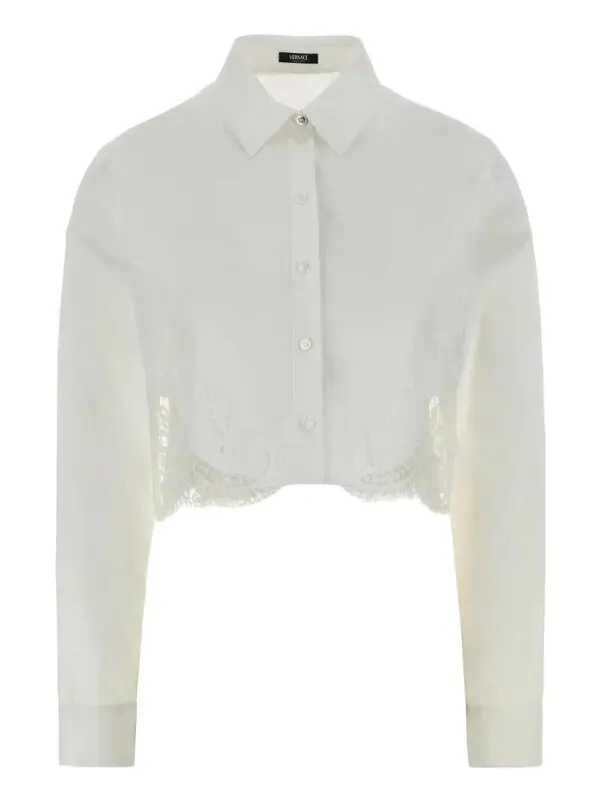 Versace Lace Poplin Shirt - White