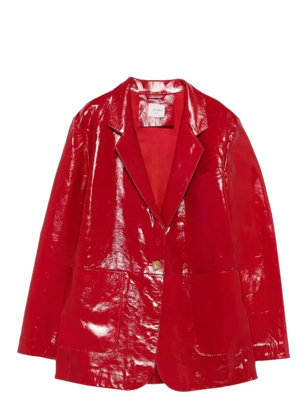 ALYSI Notched-lapel Coat - Red