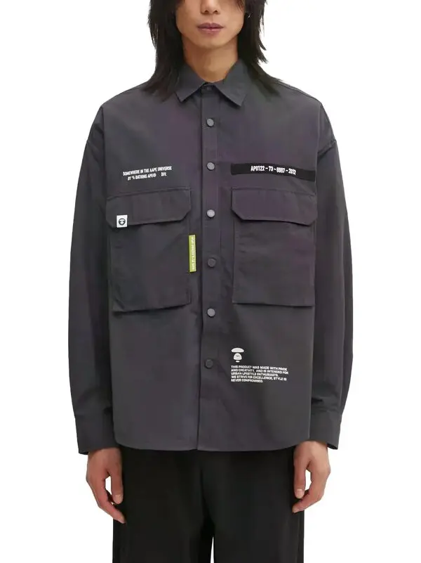 AAPE BY *A BATHING APE® Chest-pocket Shirt - Grey
