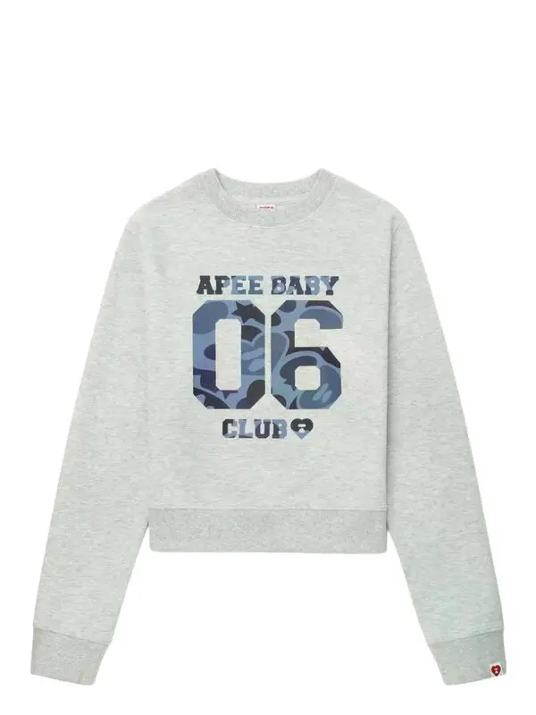 A BATHING APE 06' Graphic Cropped Top - Grey