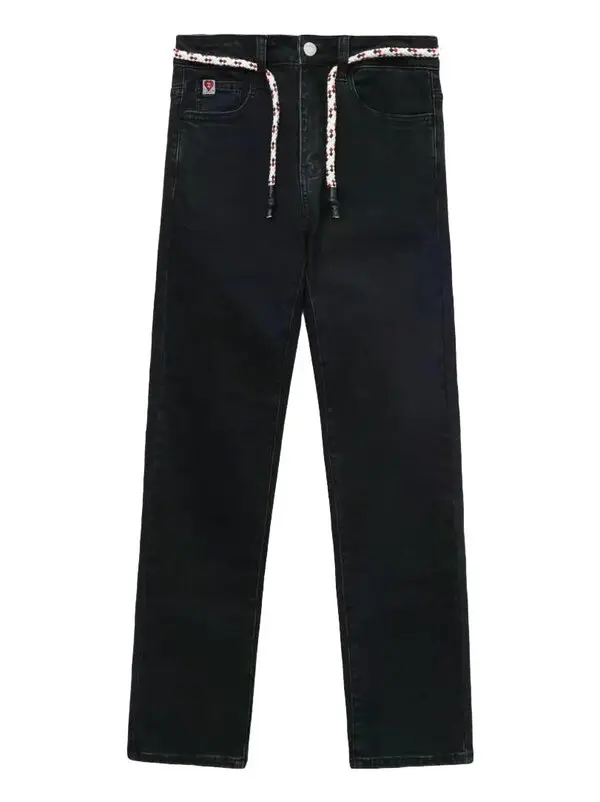 A BATHING APE Apee™ * Straight-leg Jeans With Rope Belt - Black