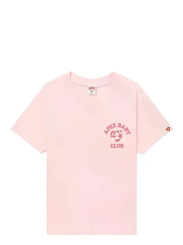 A BATHING APE Logo Graphic T-shirt - Pink