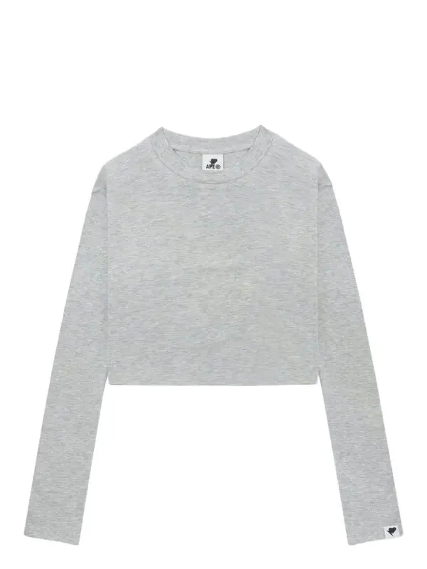 A BATHING APE Cropped Long-sleeve Top - Grey
