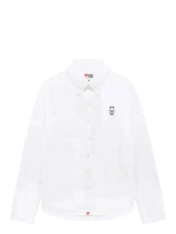 A BATHING APE Buttoned Embroidered Shirt - White