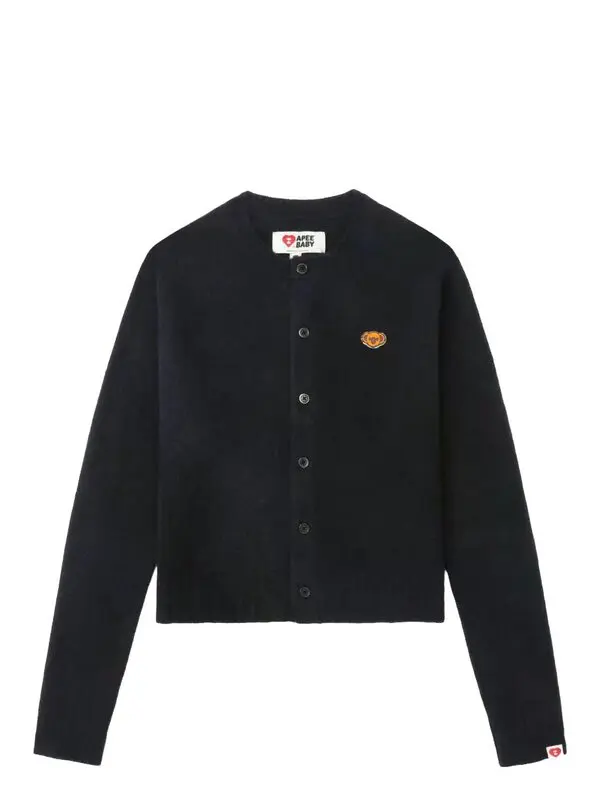 A BATHING APE Buttoned Appliqué Cardigan - Blue