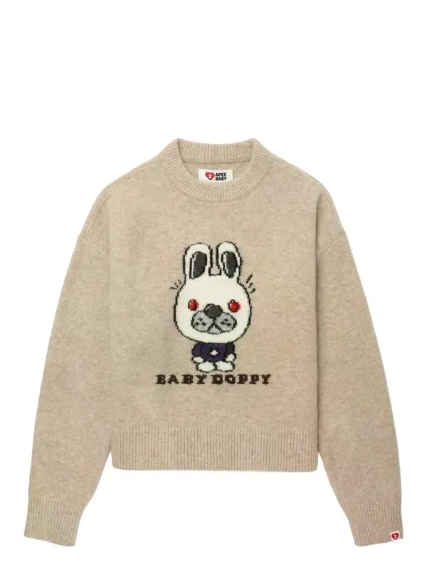 A BATHING APE Apee™ * Graphic Knitwear - Neutrals