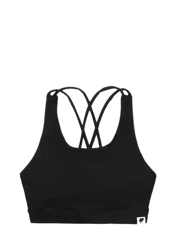 A BATHING APE Apee Criss-cross Sport Bras - Black