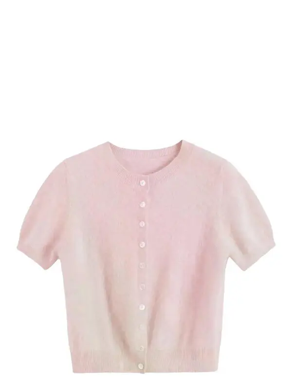 Chinti & Parker Short-sleeve Cardigan - Pink