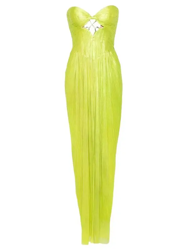 MARIA LUCIA HOHAN Stephanie Strapless Maxi Dress - Green
