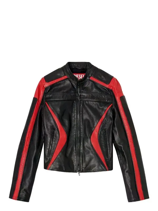 DIESEL L-ovable Leather Jacket - Black