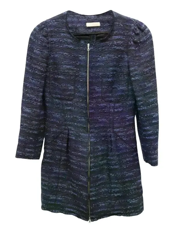 Nina Ricci Tweed Zip-up Jacket - Blue