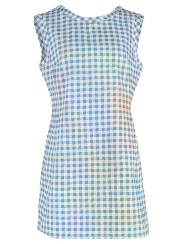 EMILIA WICKSTEAD Gingham Mini Dress - Blue