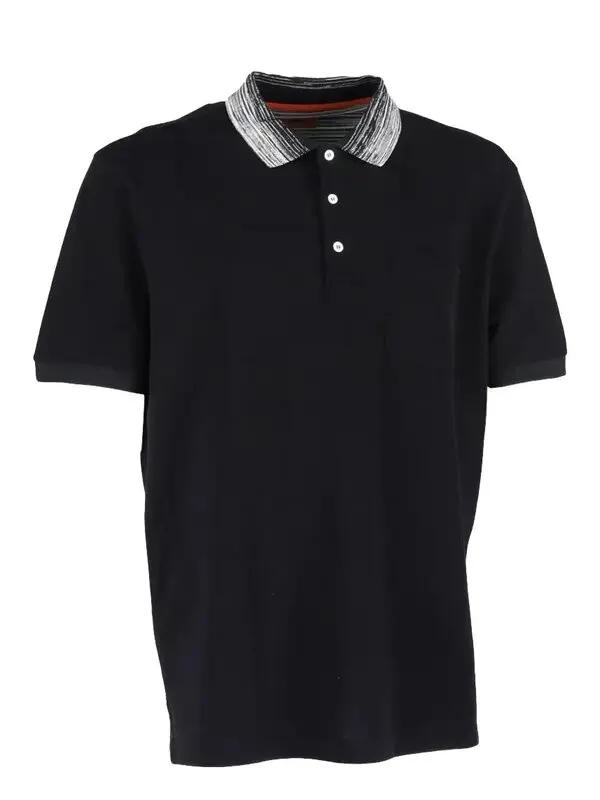 Missoni Printed-collar Polo Shirt - Black