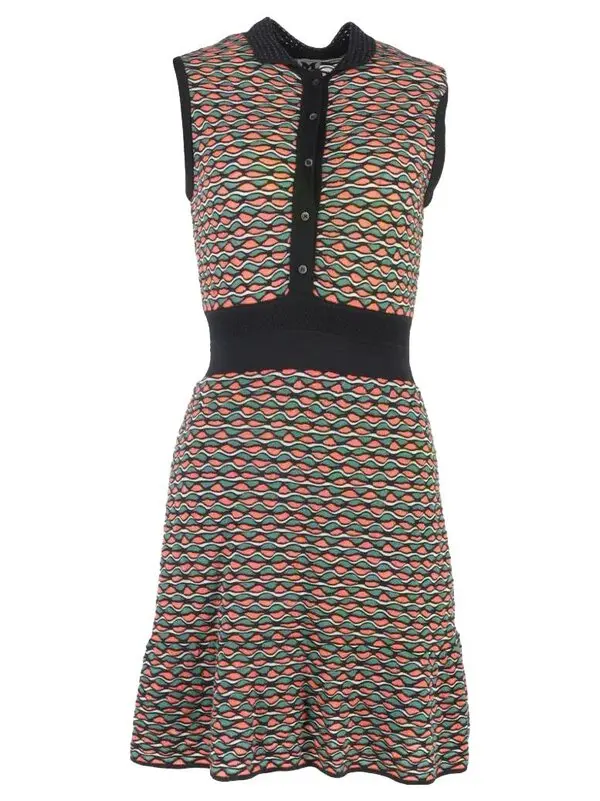 Missoni Patterned Buttoned Mini Dress - Orange