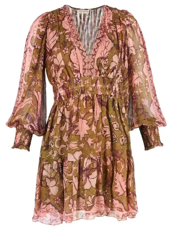 Ulla Johnson Rosetta Printed Mini Dress - Brown