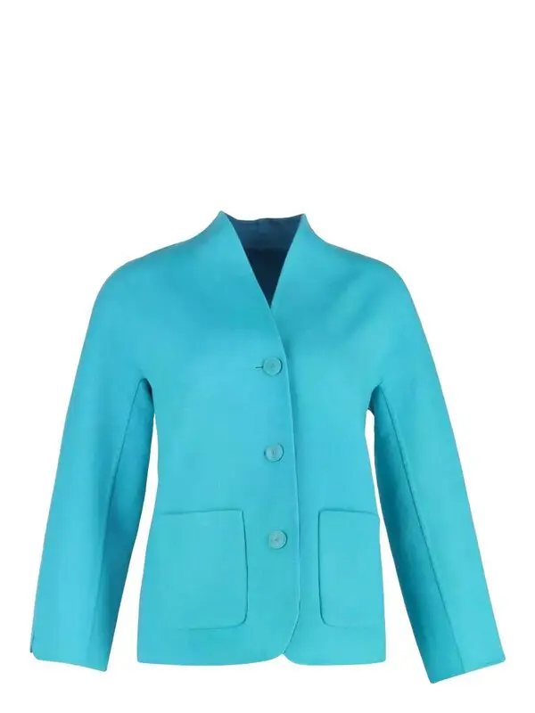 Escada Single-breasted Collarless Blazer - Blue