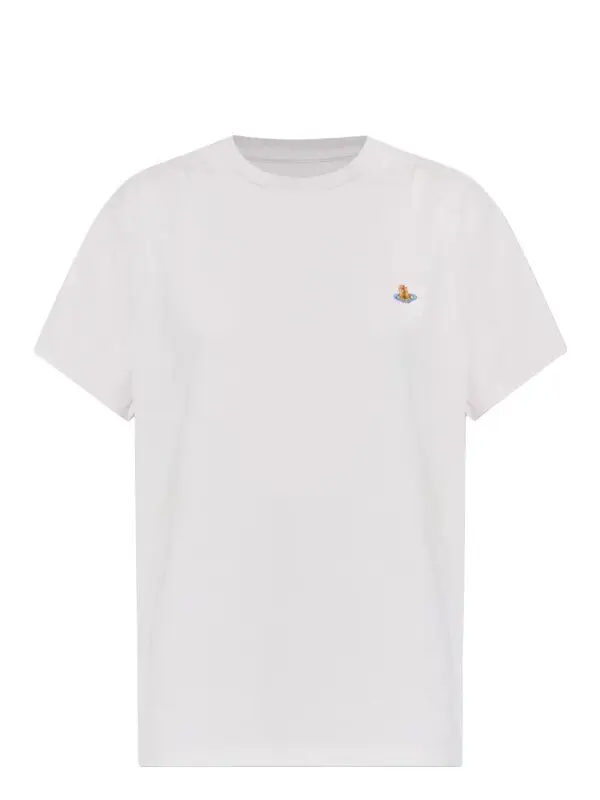 VIVIENNE WESTWOOD Embroidered T-shirt - Neutrals