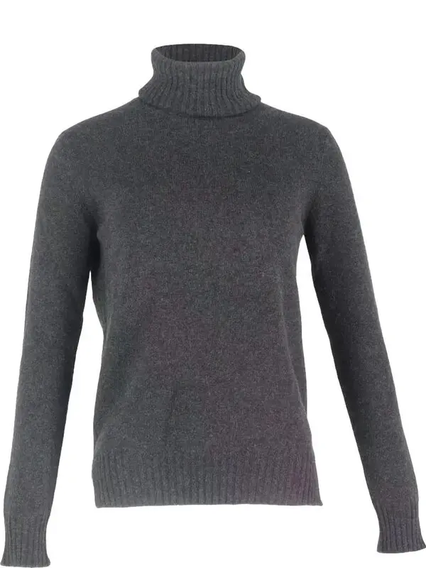 Loro Piana Turtleneck Ribbed-trim Sweater - Grey