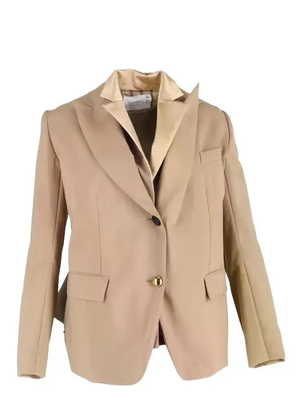 Sacai Single-breasted Layered Blazer - Neutrals