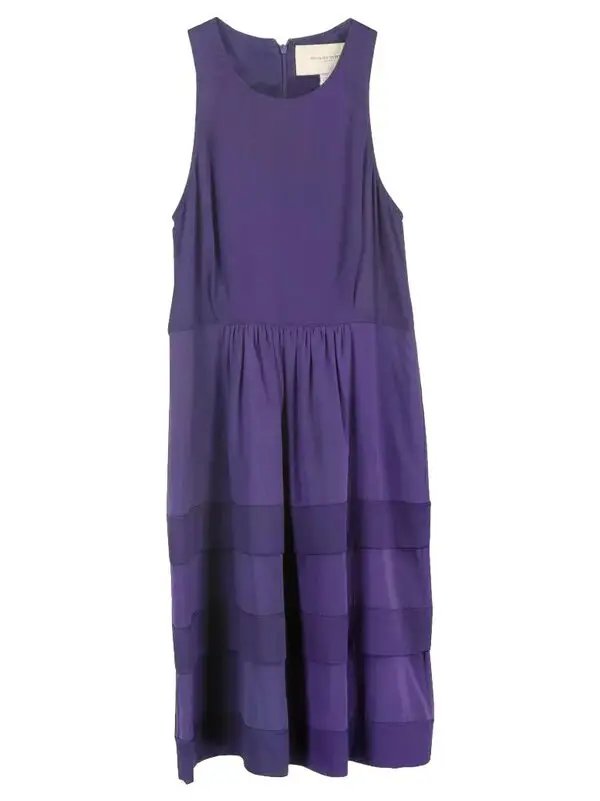 Burberry Tiered Midi Dress - Purple
