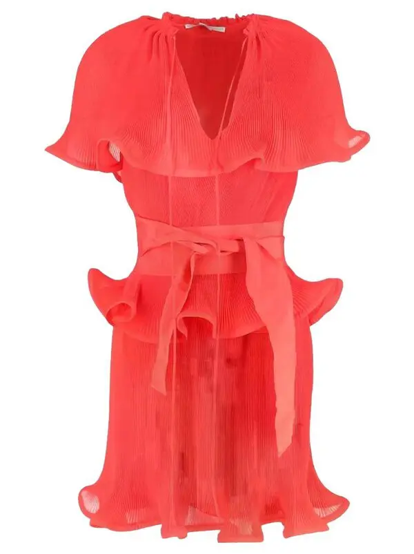 Stella McCartney Ruffled Mini Dress - Red