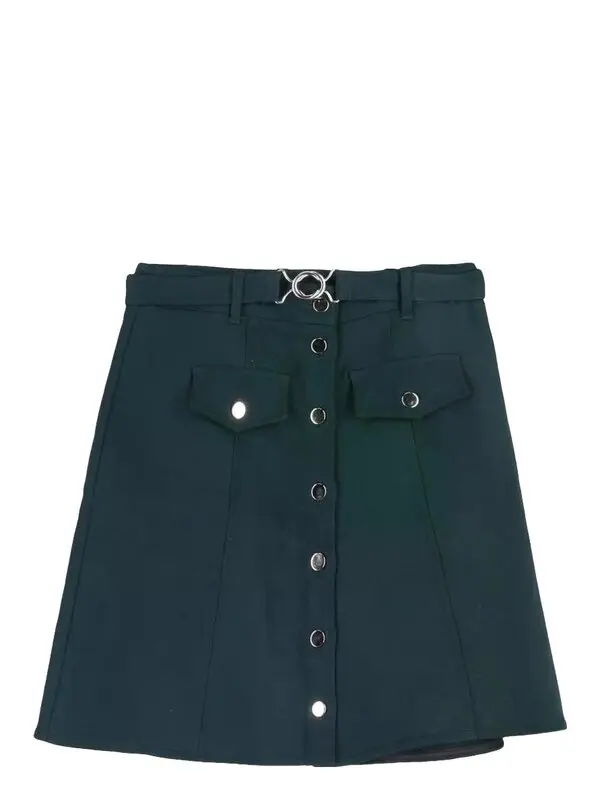 Maje Buttoned Mini Skirt - Green
