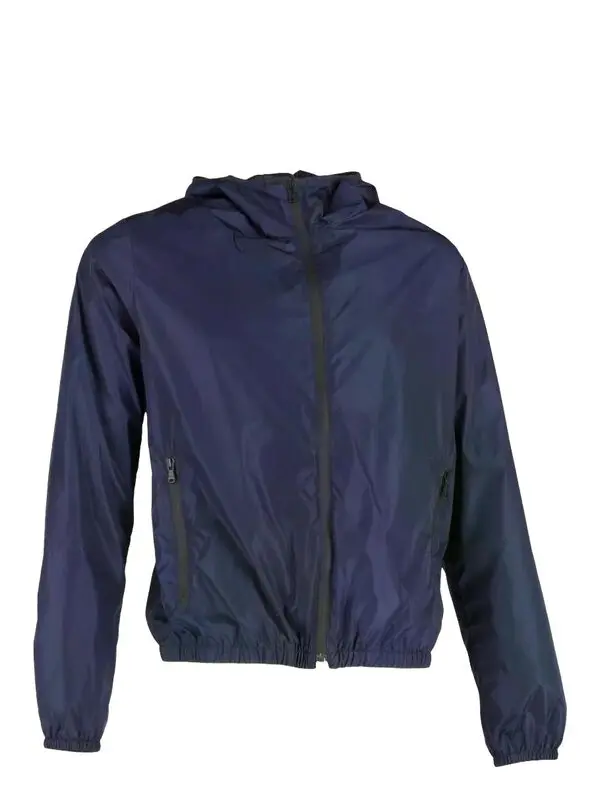 TOD'S Zipped Hooded Windbreaker Jacket - Blue