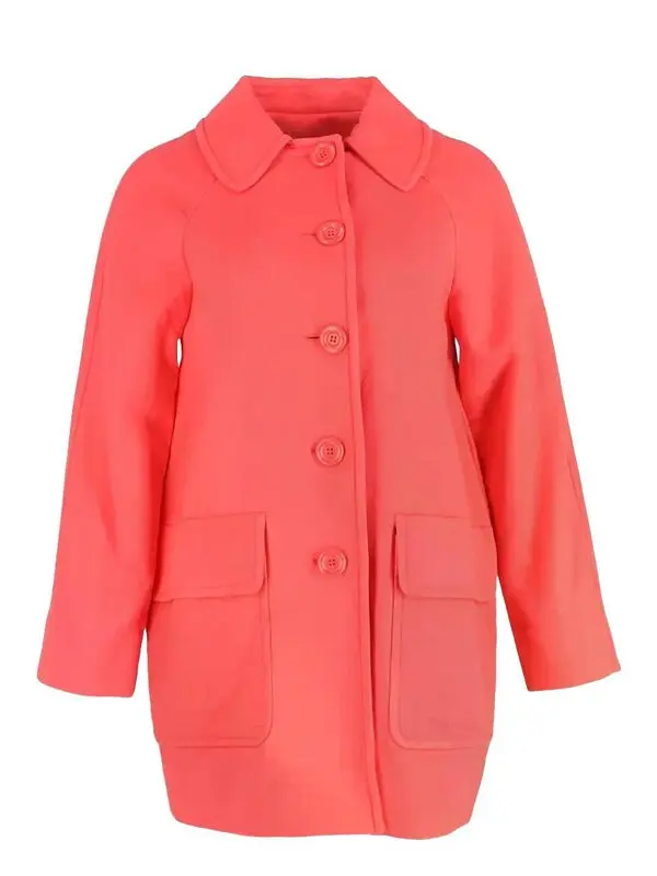 Moschino Single-breasted Flap-pocket Coat - Pink