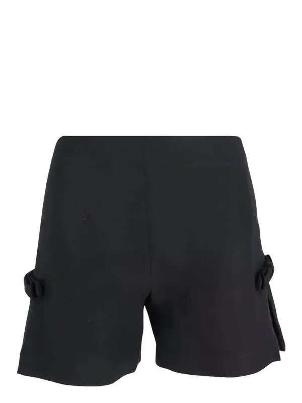 Fendi Bow Detail Wool Shorts - Black