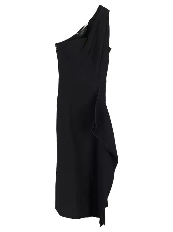 Roland Mouret Draped Midi Dress - Black