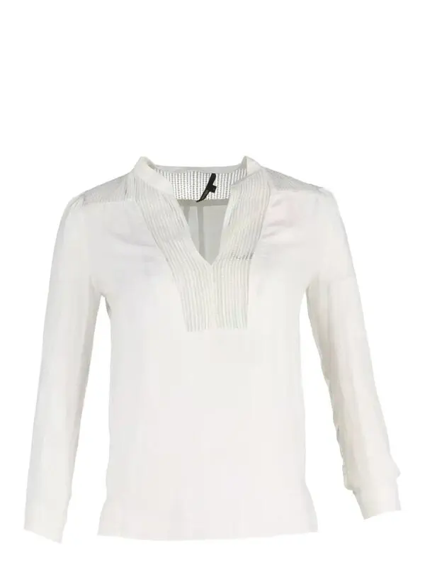 Maje V-neck Long-sleeve Blouse - White