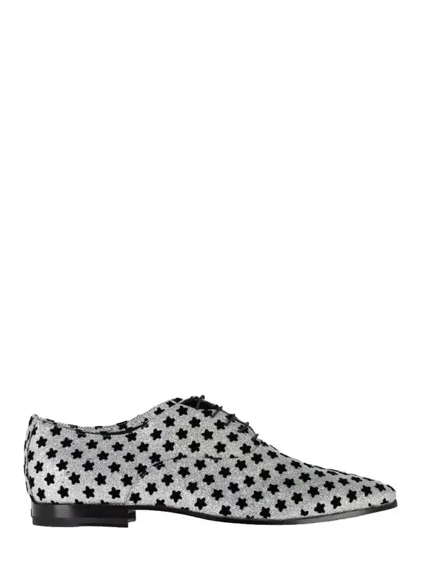 Saint Laurent Star-print Oxford Shoes - Silver