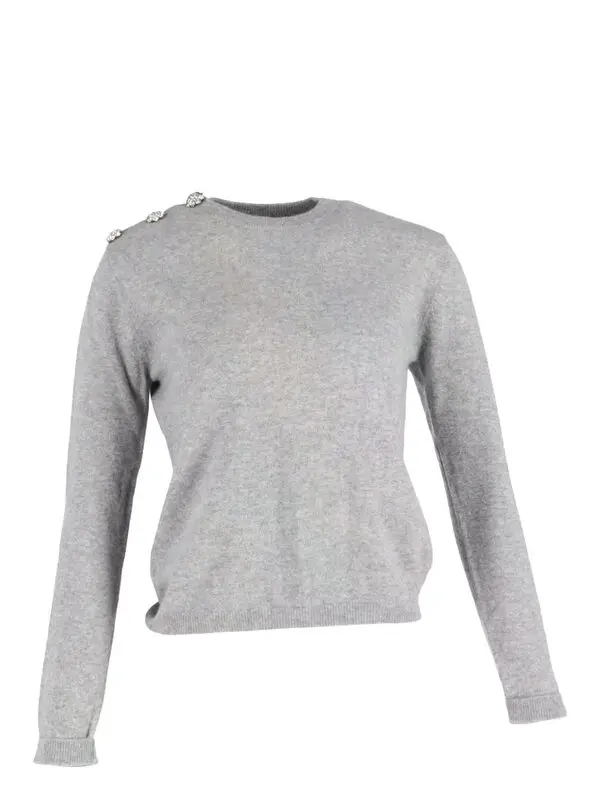 GANNI Crystal-embellished Sweater - Grey