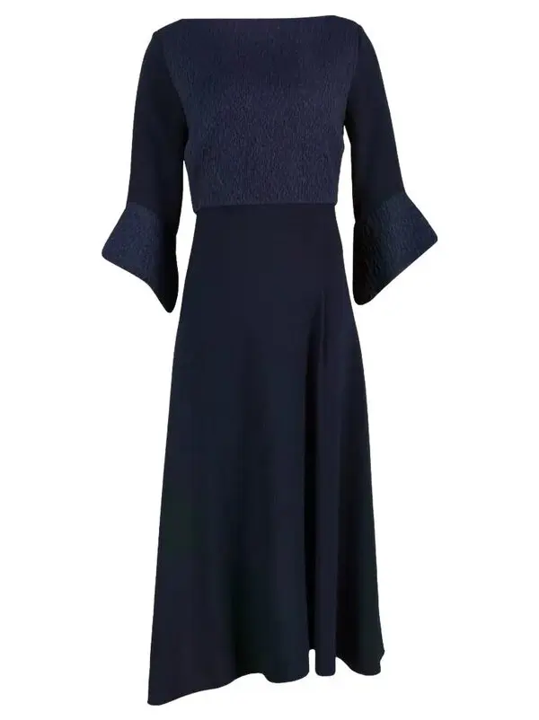 Roland Mouret Bateau-neckline Midi Dress - Blue