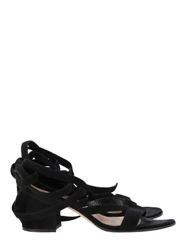 GIANVITO ROSSI Wrap-around Ankle-tie Sandals - Black