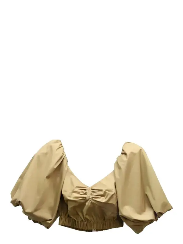 JASON WU Puff-sleeve Crop Top - Green