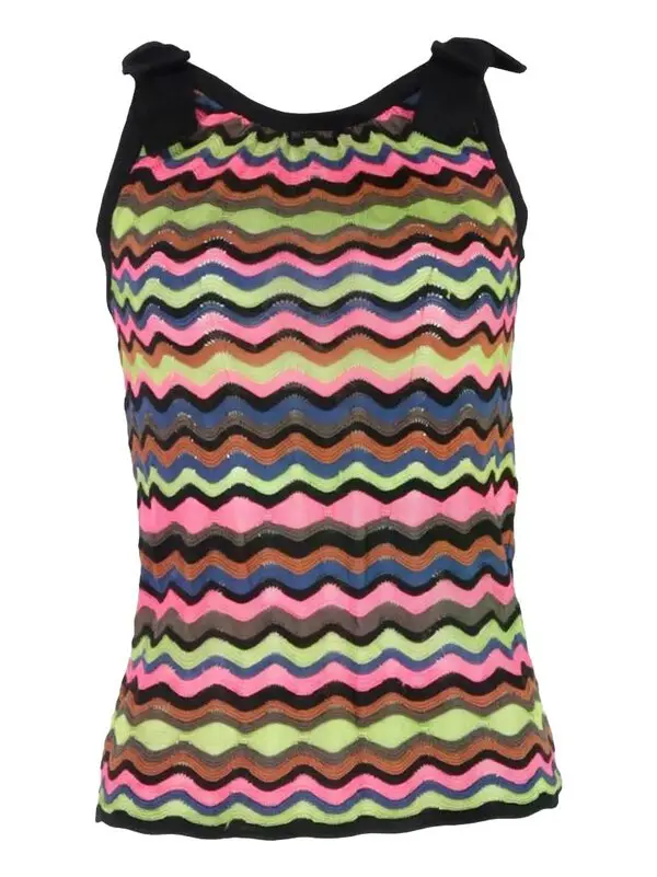 Missoni Zigzag Cotton Tank Top - Green